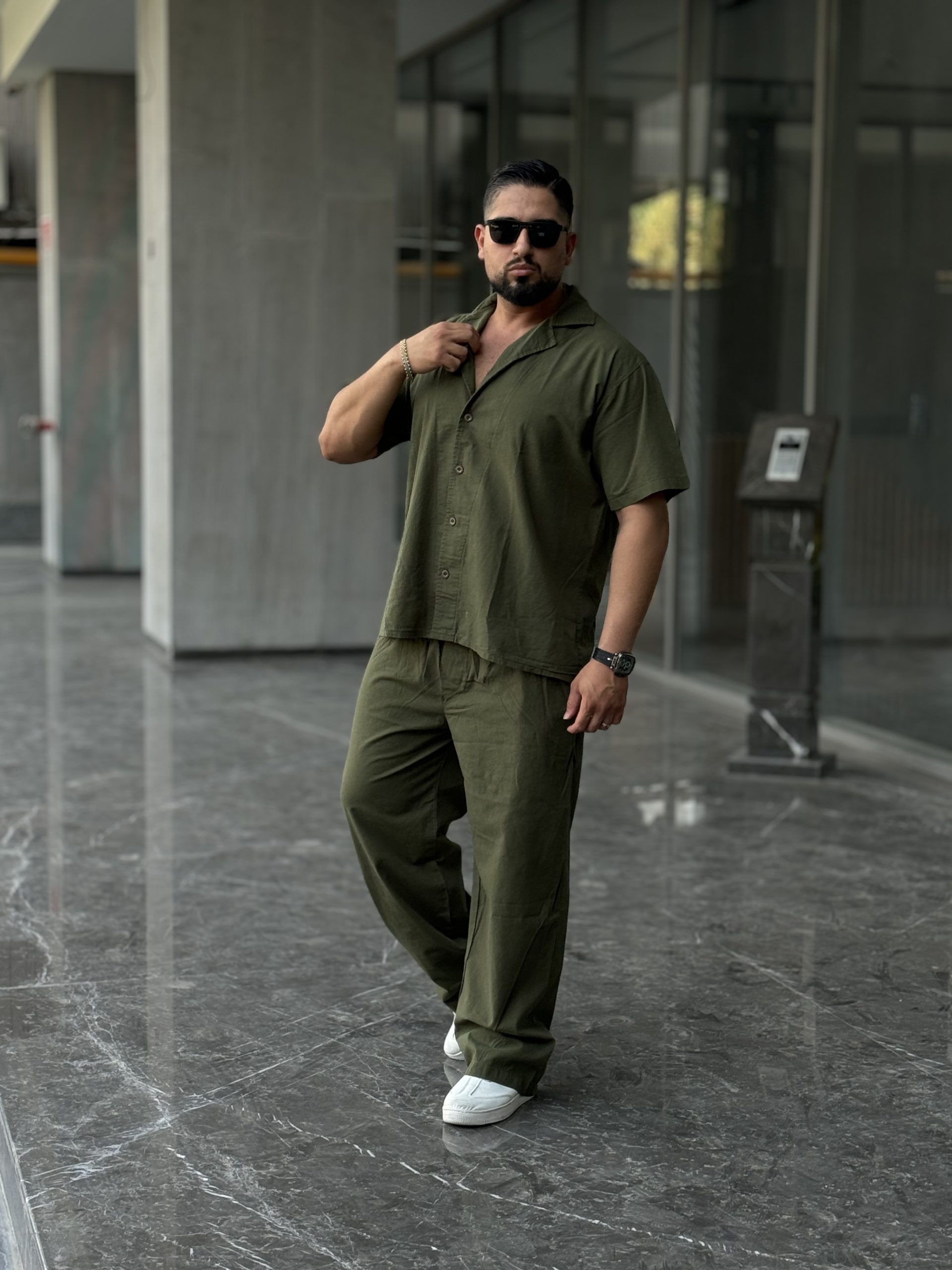 ست پیراهن شلوار لینن – امین یونیک